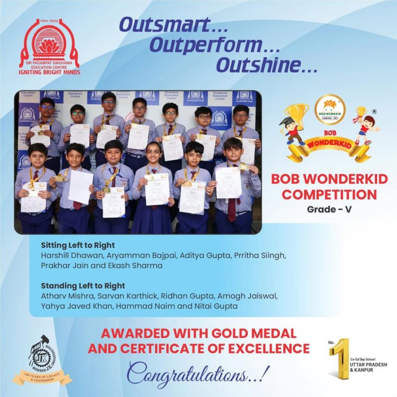 SPSEC Kanpur Students Shine at BOB Wonderkid Competition!